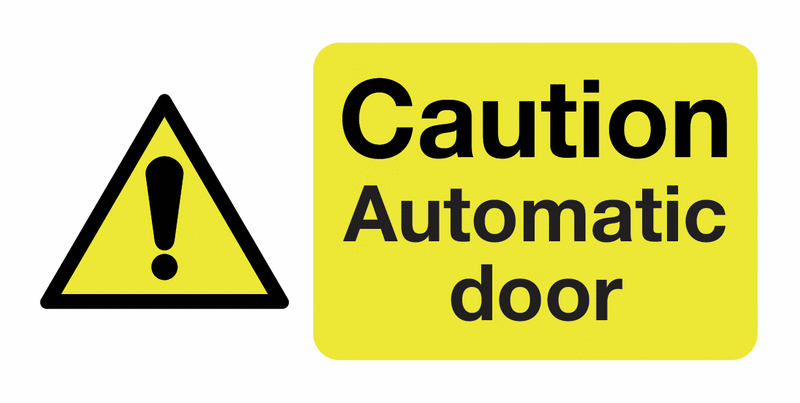 Automatic Door Safety Signs | Seton